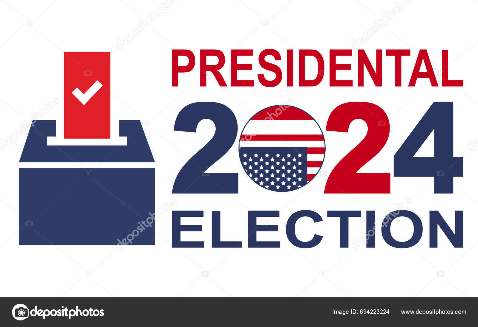 2024 Presidential Election Day Usa November Card Design Vote Your Stock ...