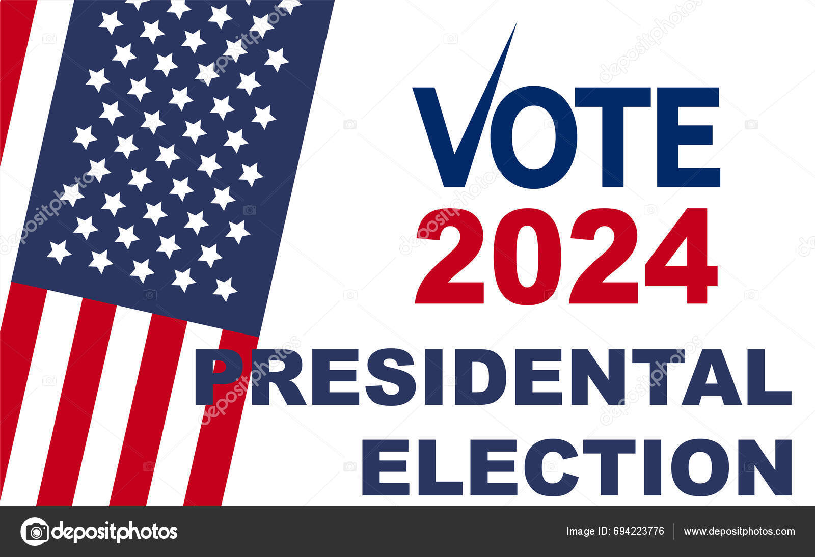 2024 Presidential Election Day Usa November Card Design Vote Your Stock ...
