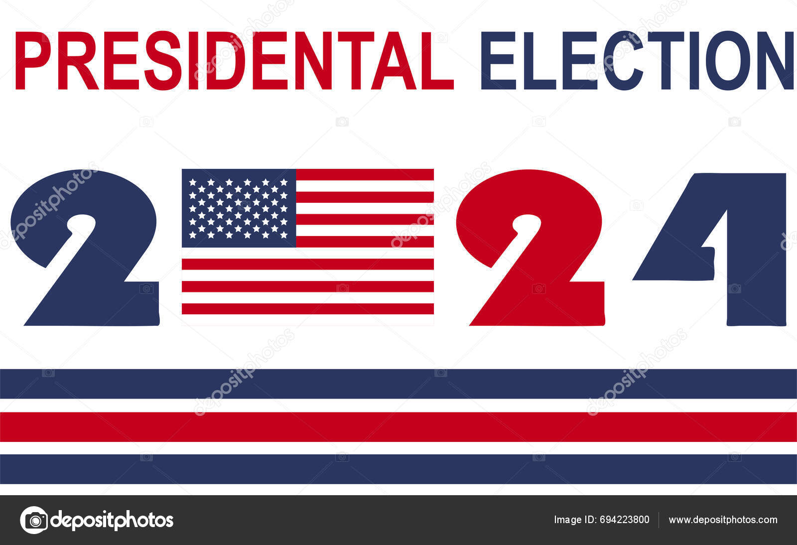 2024 Presidential Election Day Usa November Card Design Vote Your Stock ...