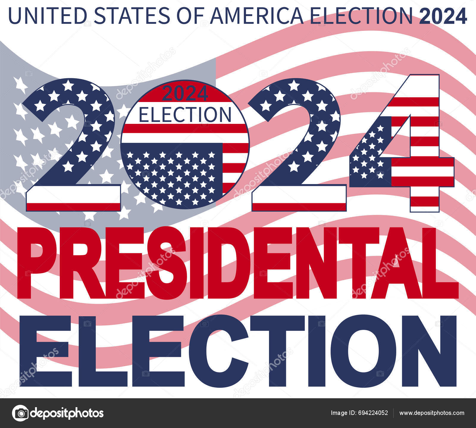 2024 Presidential Election Day Usa November Card Design Vote Your Stock ...