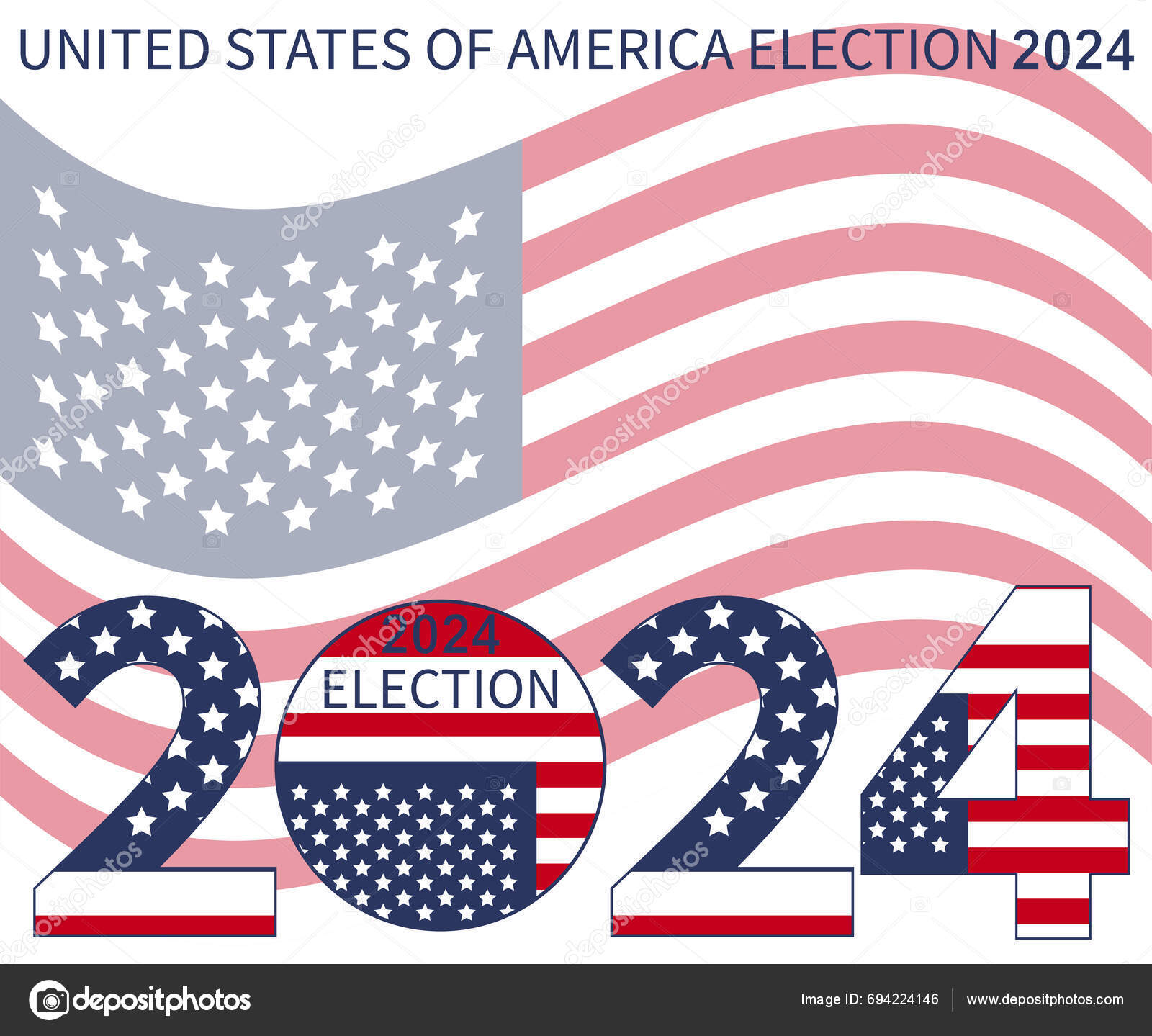 2024 Presidential Election Day Usa November Card Design Vote Your Stock ...