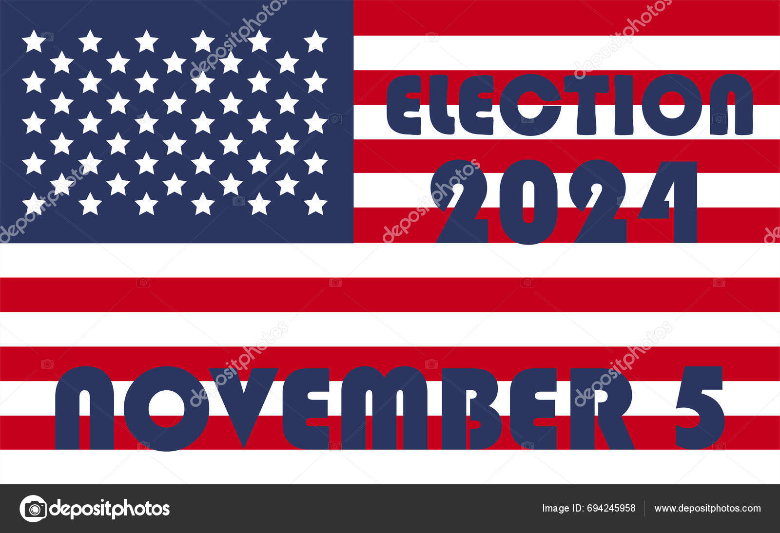 2024 Presidential Election Day Usa November Card Design Vote Your Stock ...