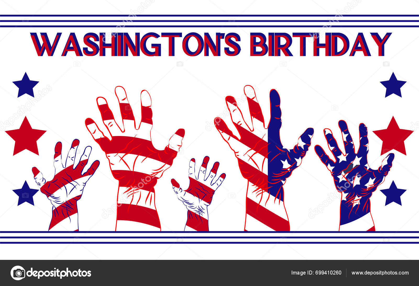 Washington Presidents Birthday Presidents Day Background Design Banner ...