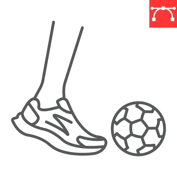 Foot Kicking Soccer Ball Drawing