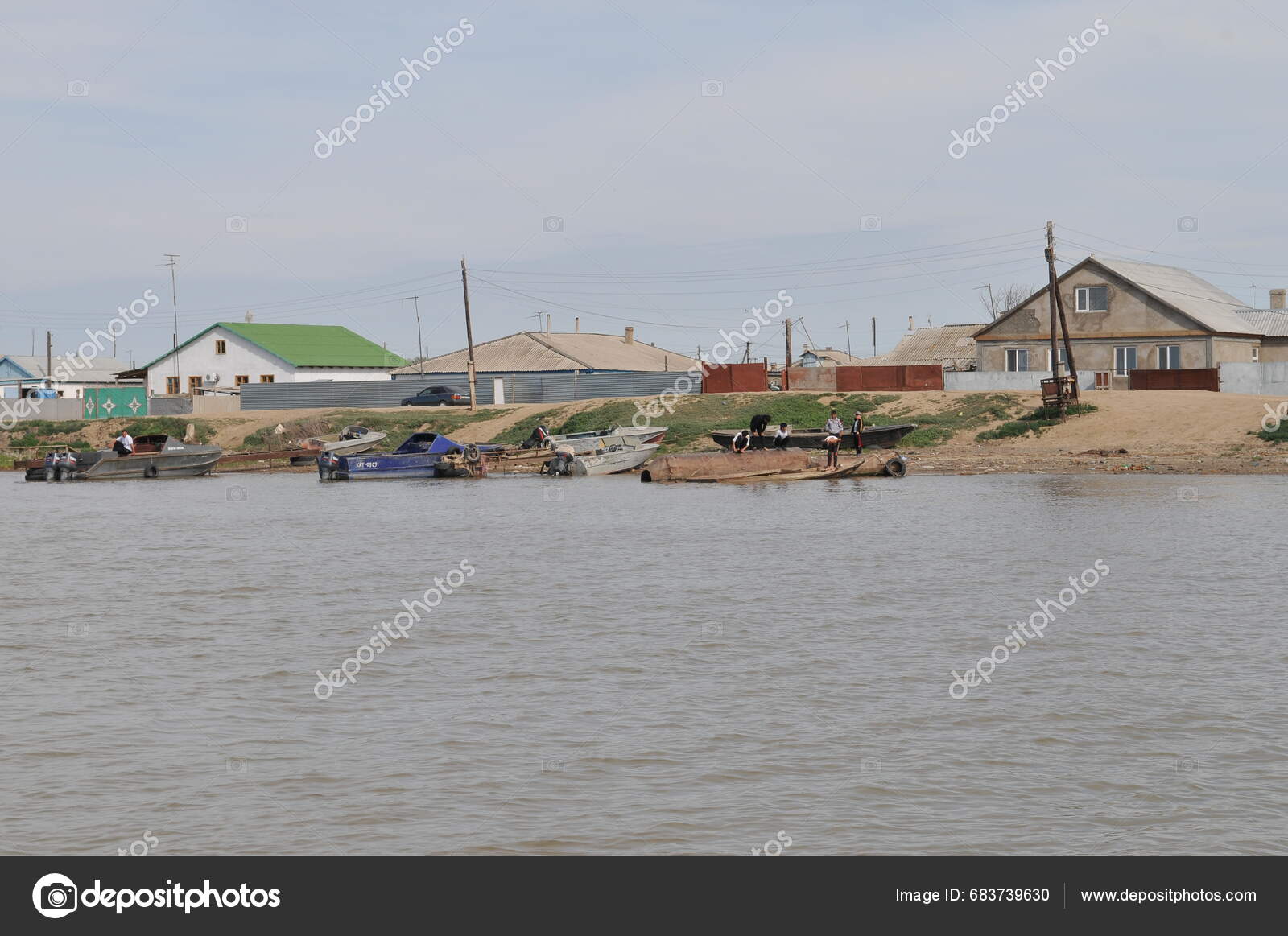 Ural River Originates Ural Mountains Crosses Western Kazakhstan North ...