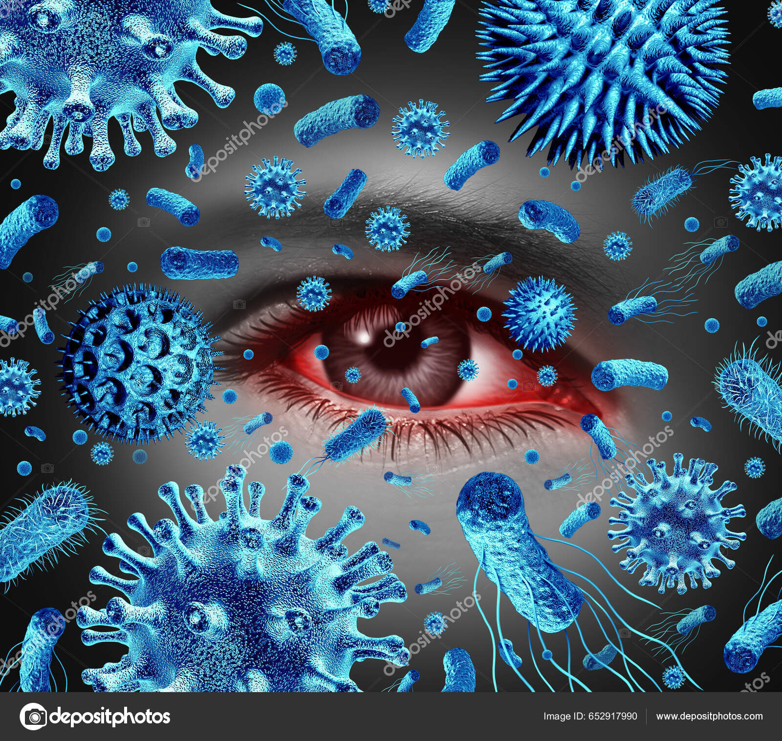 Conjunctivitis Eye Infection Infected Pink Eyes Bacterial Viral ...