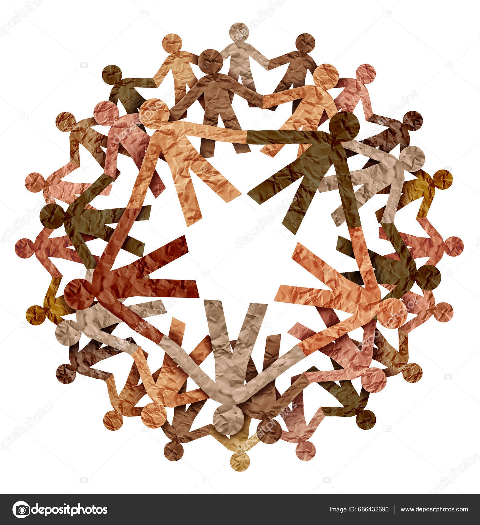 Enhet I Mangfold Symbol Stopp Monopoler Med Riktige Midler