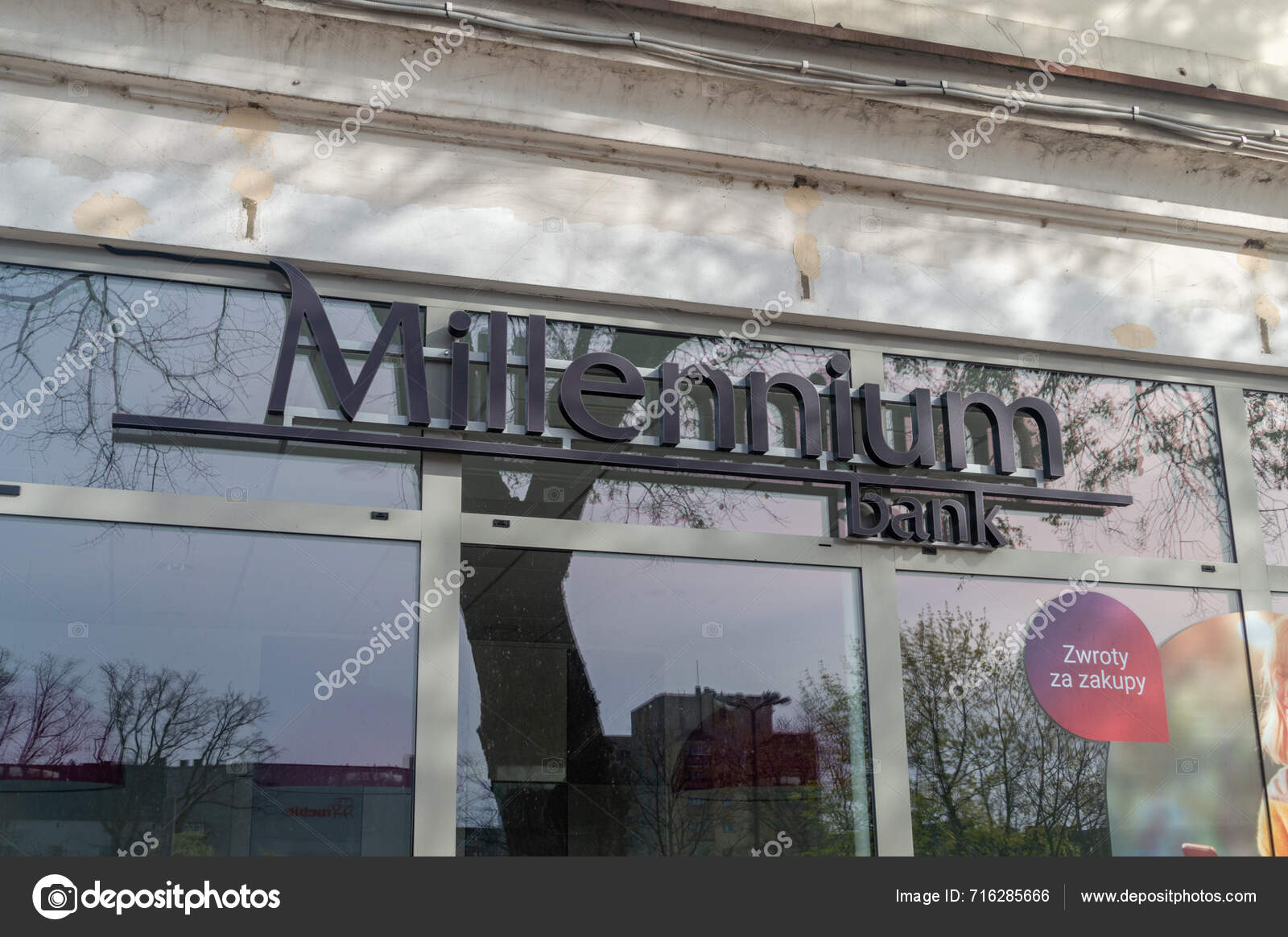 Plock Poland April 2024 Logo Millennium Bank Millennium One Largest ...