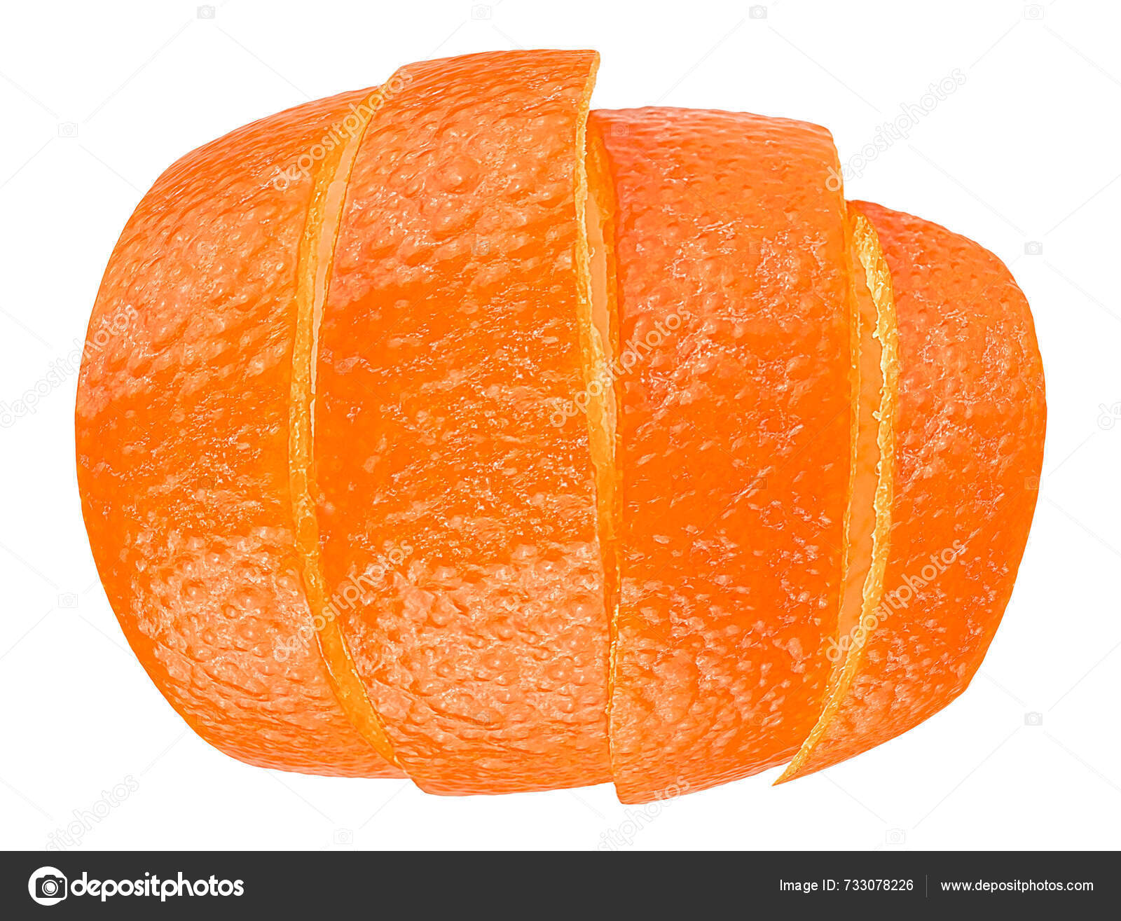 Fresh Orange Zest Isolated White Background Orange Twist Peel — Stock ...