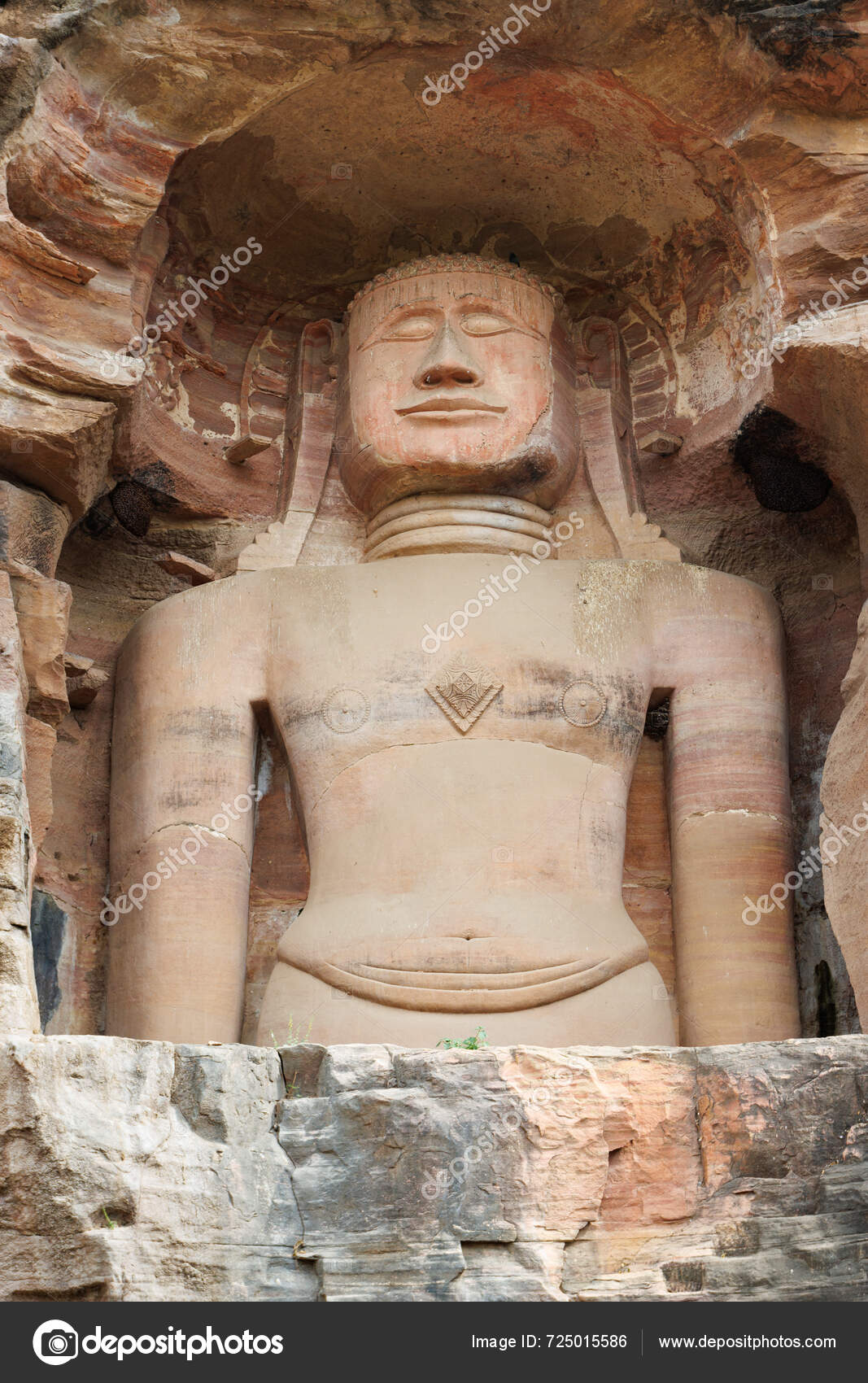 Jain Sculpture Rocks Gwalior Fort Madhya Pradesh India Asia — Stock ...