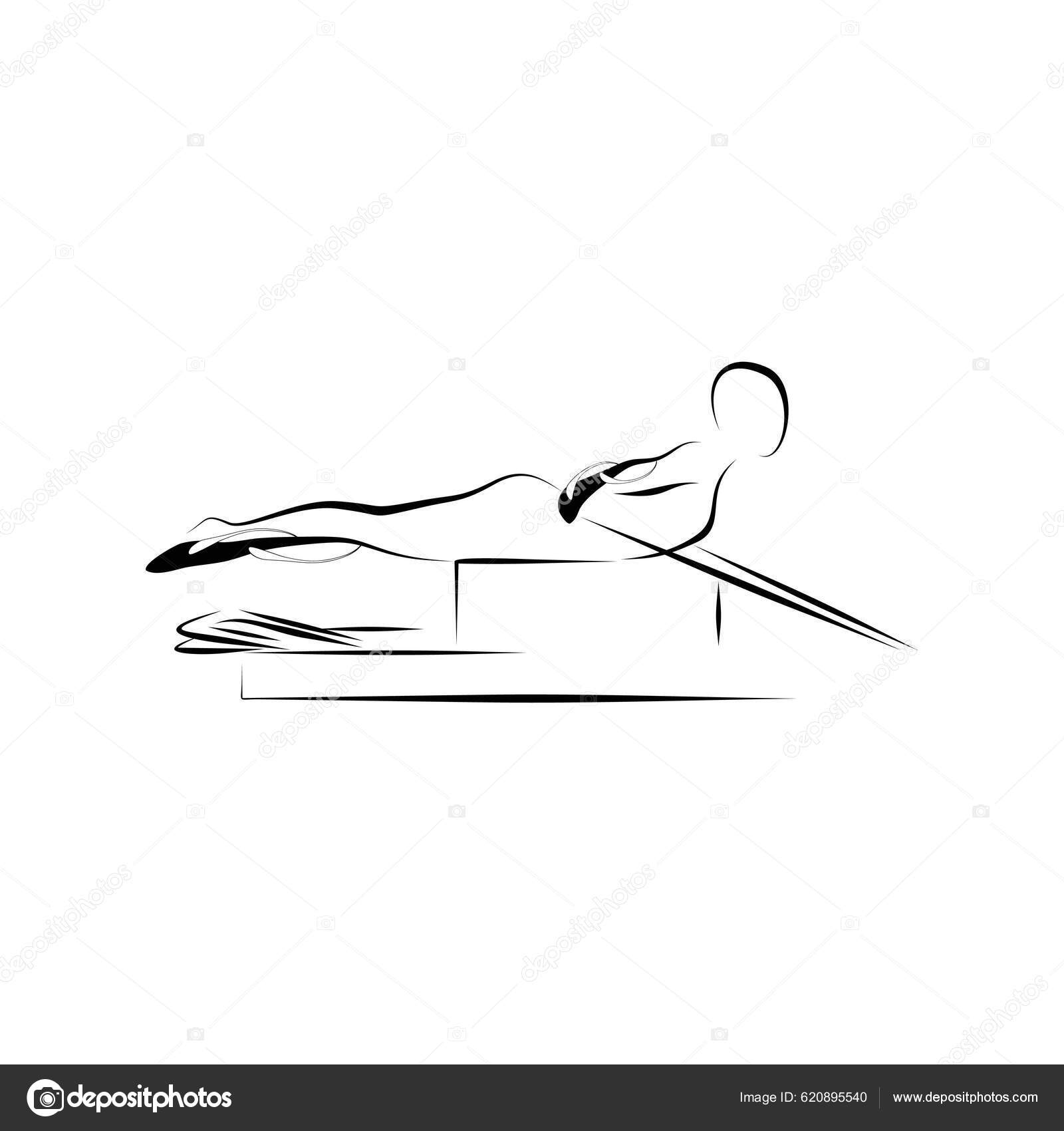 Pilates Reformer Pose Vector Illustration Stock Vector by ©sashica ...