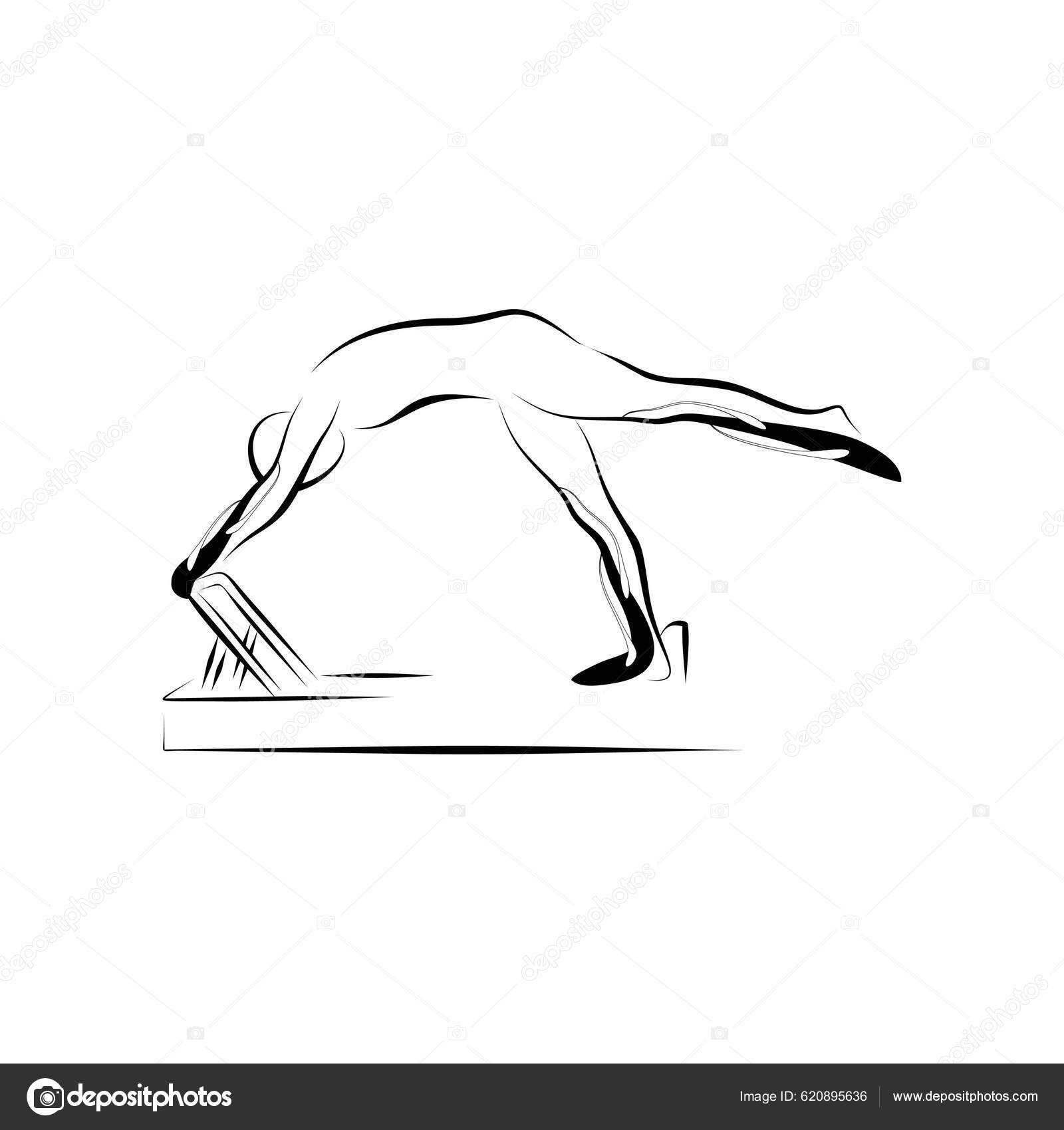 Pilates Reformer Pose Vector Illustration Stock Vector by ©sashica ...