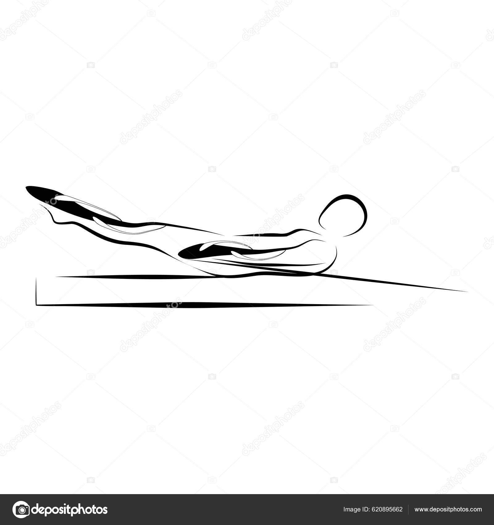 Pilates Reformer Pose Vector Illustration Stock Vector by ©sashica ...