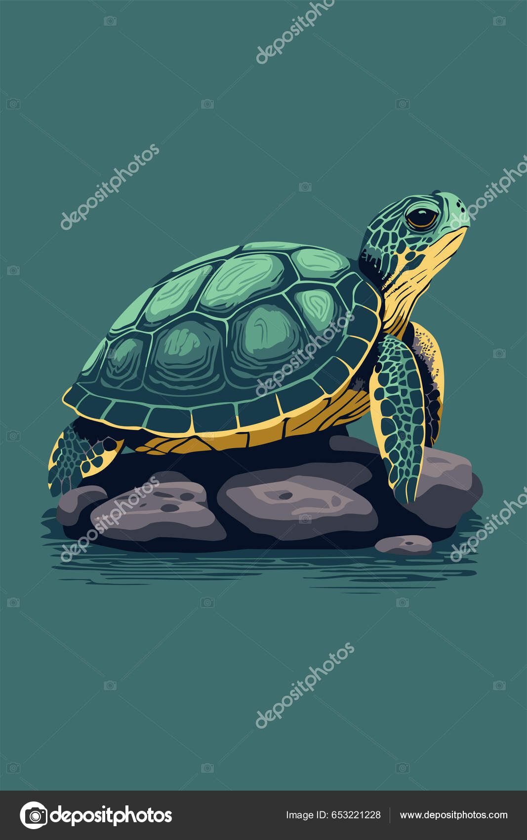 Personaje De Dibujos Animados De Tortuga Enmascarada La Tortuga Y La