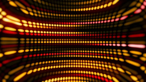 3D rendering of an amazing bright neon background of round lights lined ...