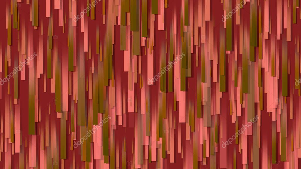 3D rendering of an array of stripes. Stripes of different sizes in ...