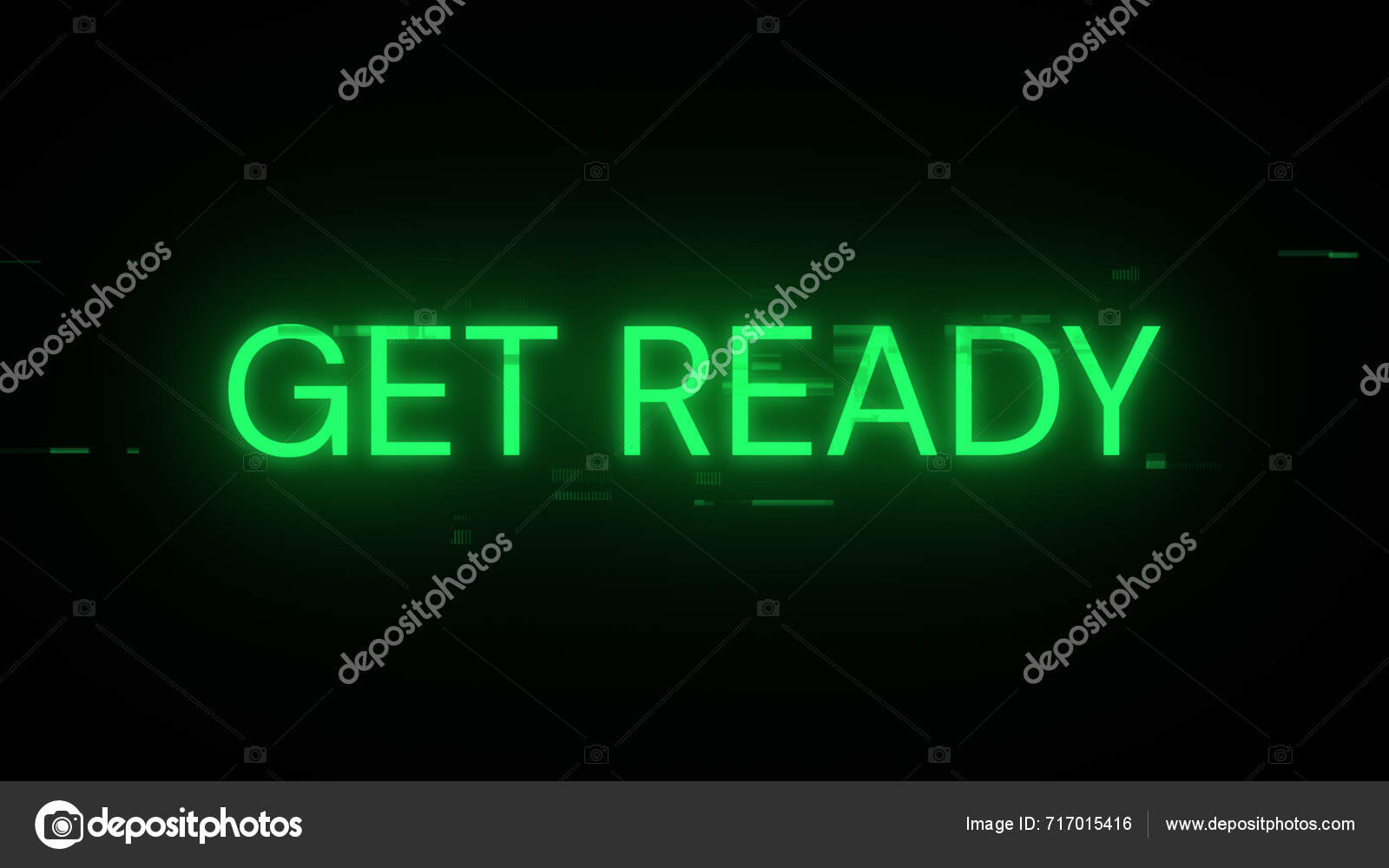 Rendering Get Ready Text Screen Effects Technological Failures ...