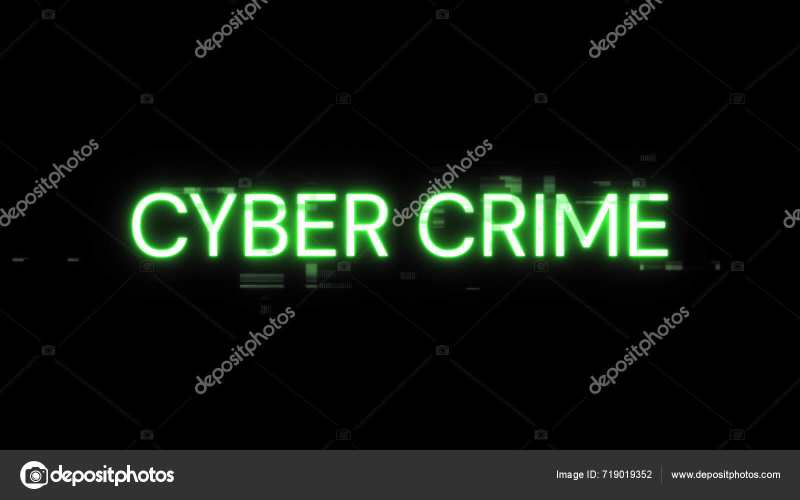 Render Kejahatan Cyber Teks Dengan Efek Layar Dari Kegagalan Teknologi ...