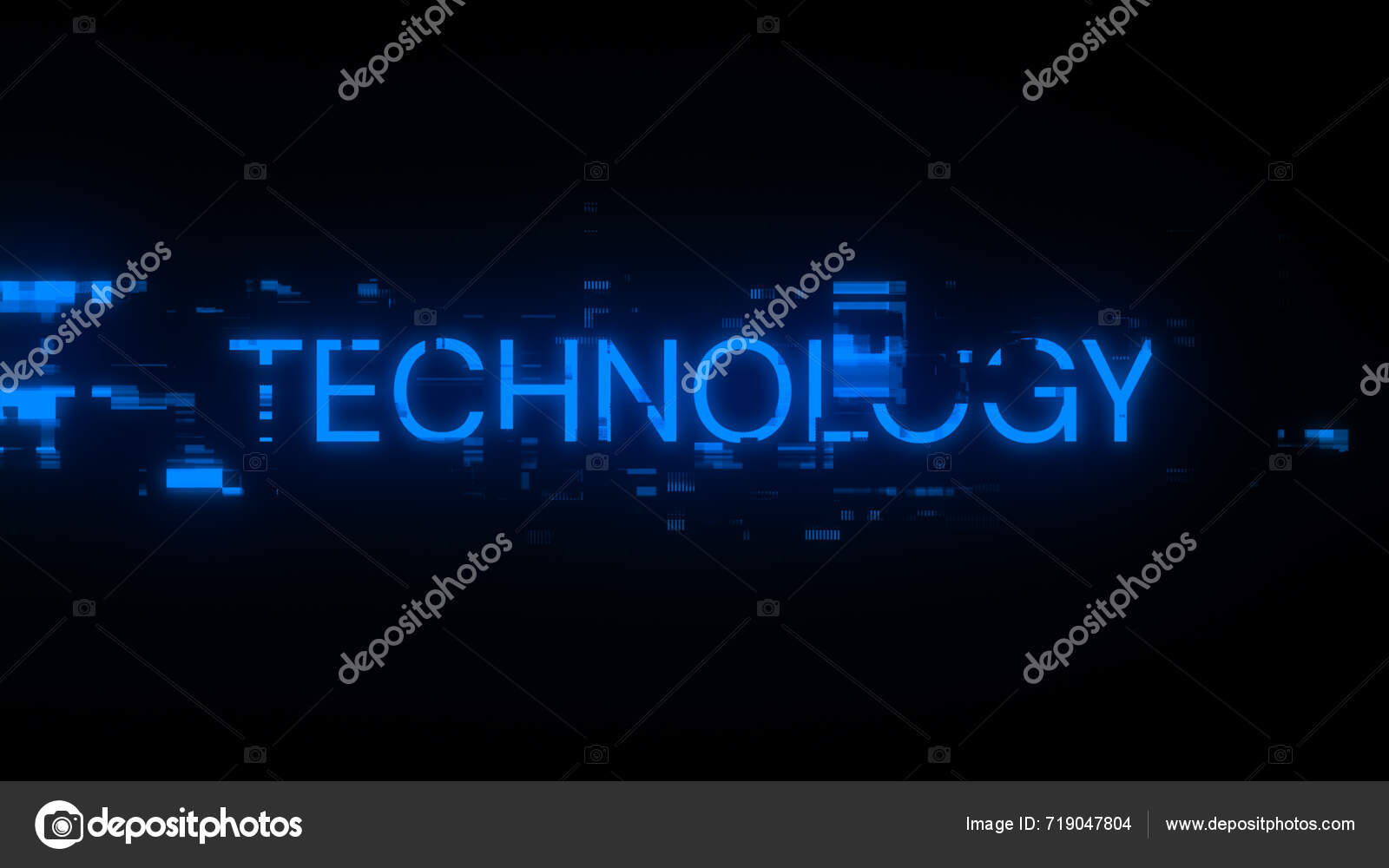 Rendering Technology Text Screen Effects Technological Failures ...