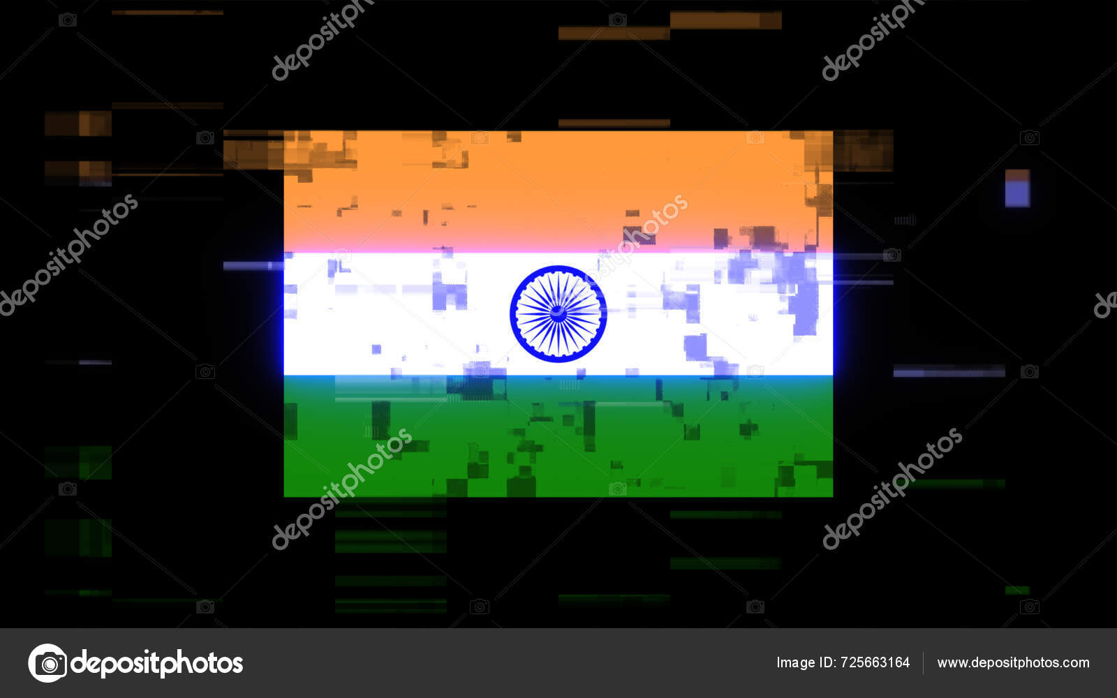 Rendering Flag India Screen Effects Technological Failures Spectacular ...