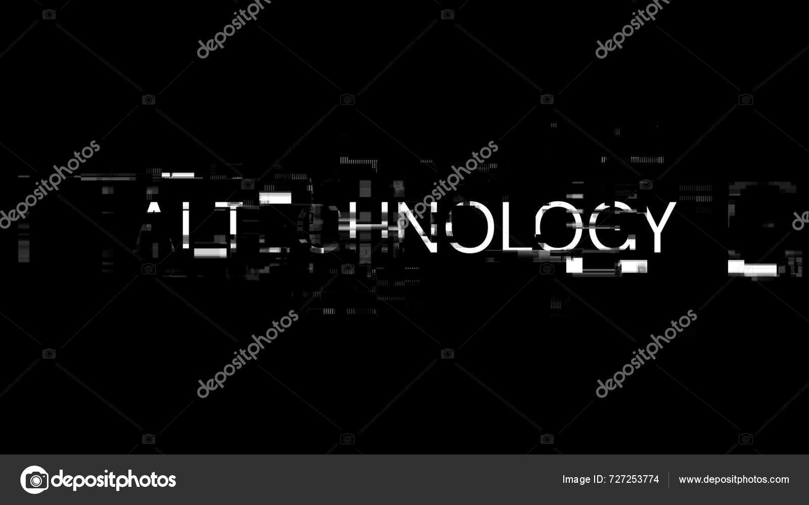 Rendering Technology Text Screen Effects Technological Failures ...