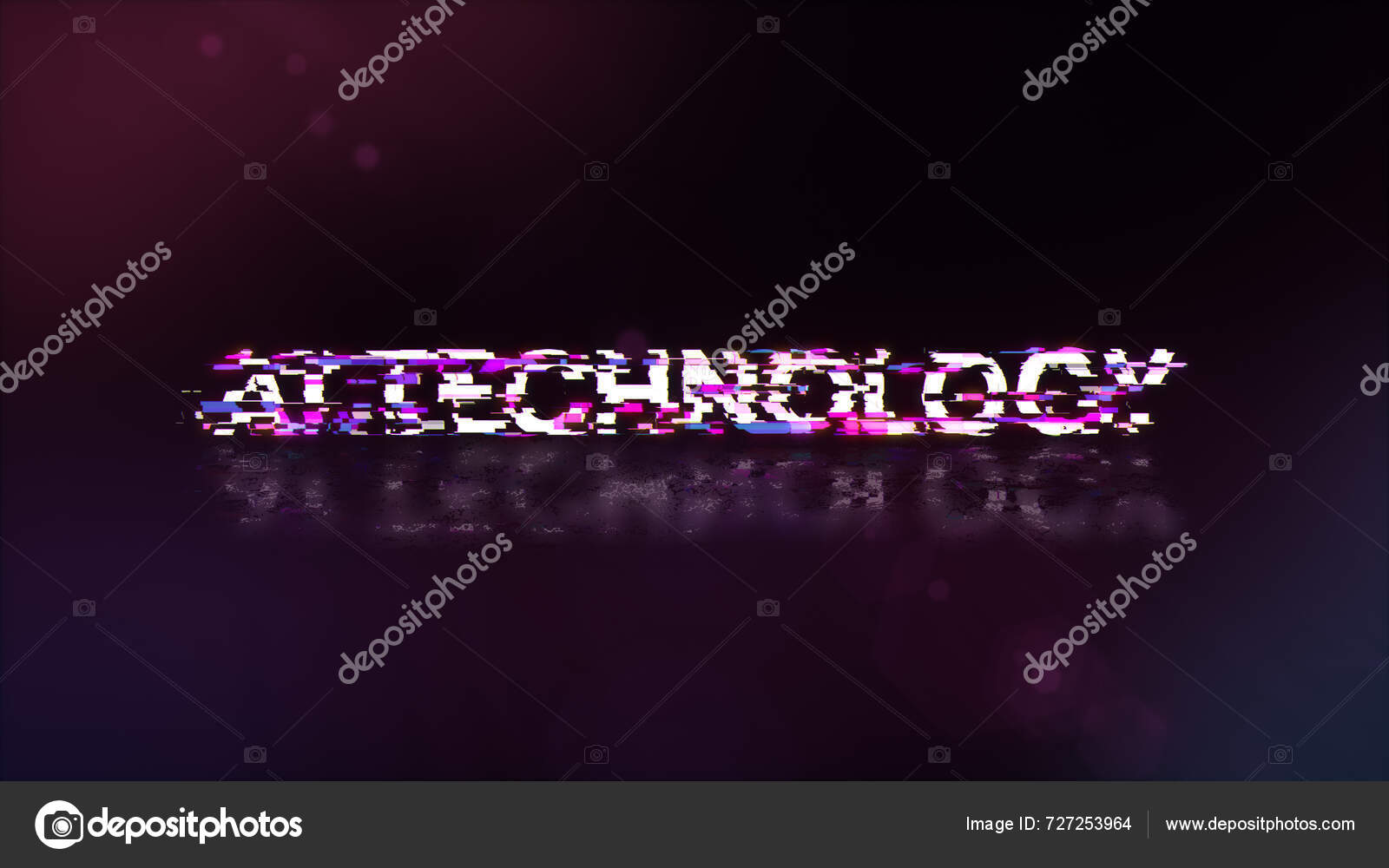 Rendering Technology Text Screen Effects Technological Failures ...