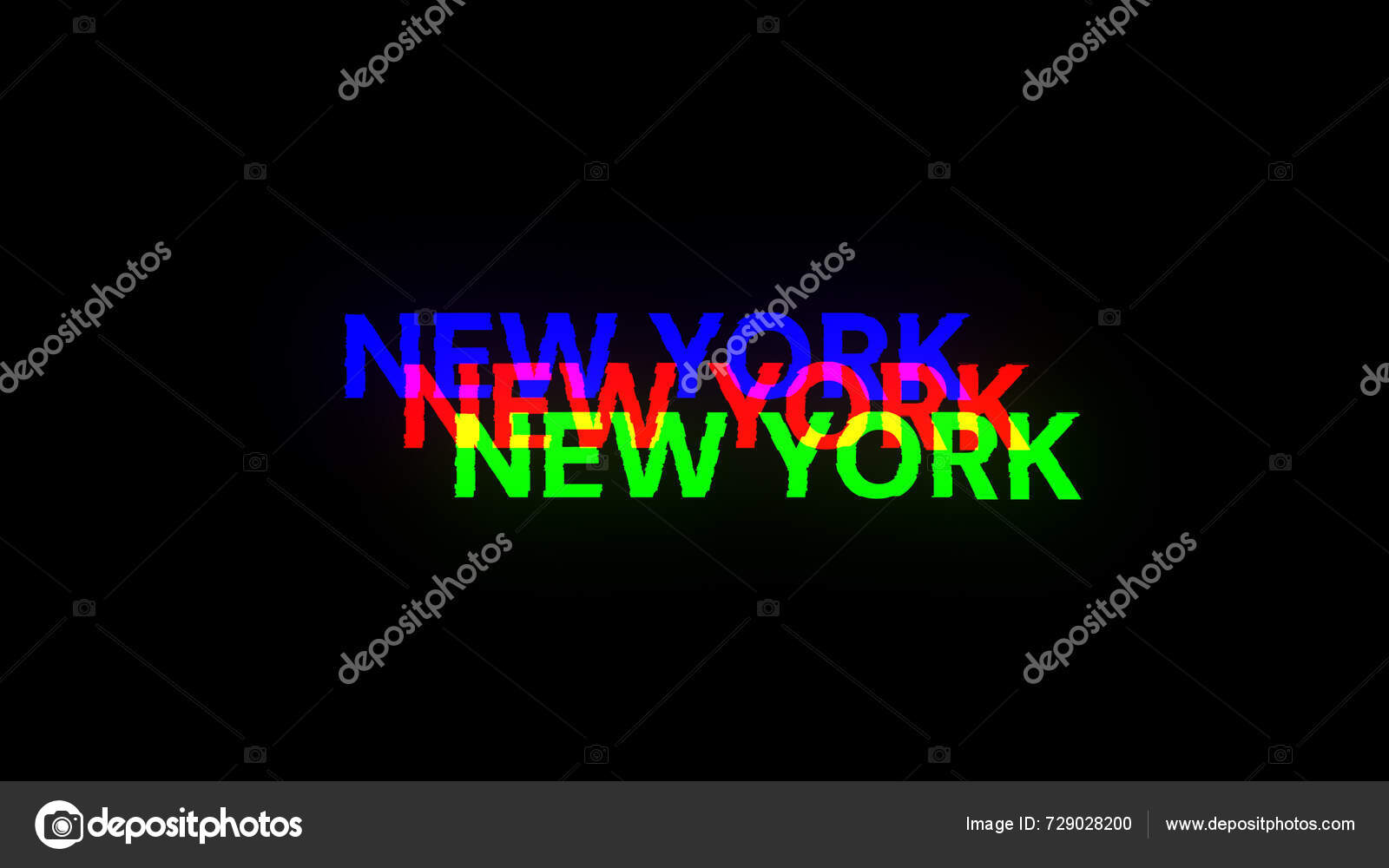 Rendering New York Text Screen Effects Technological Failures ...