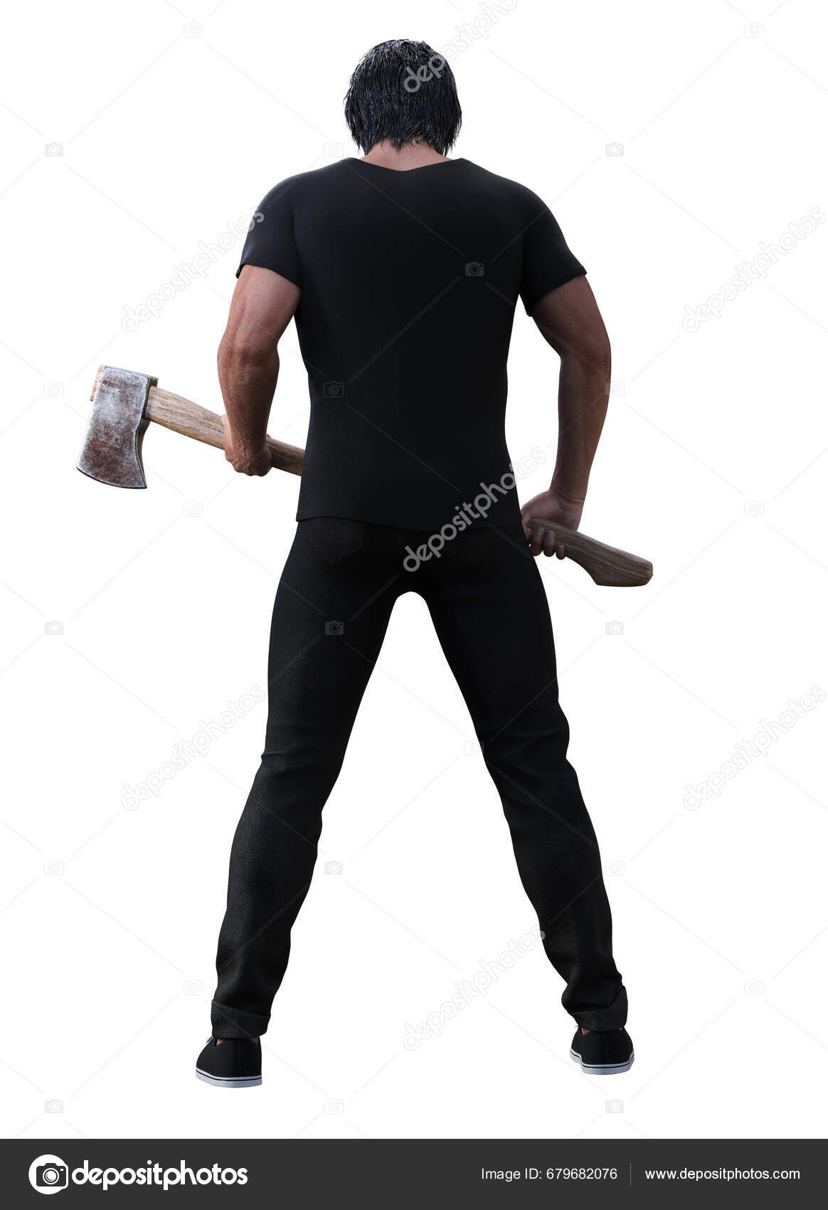 Rendering Killer Axe Man Axe Hatchet Horror Book Covers Horror Stock ...