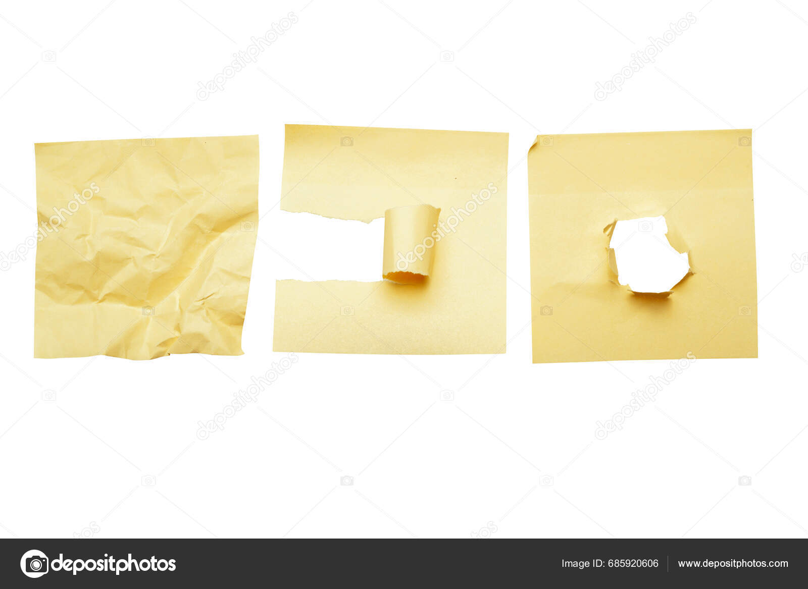 Crumpled Notepaper Ripped Notepaper White Background — Stock Photo ...
