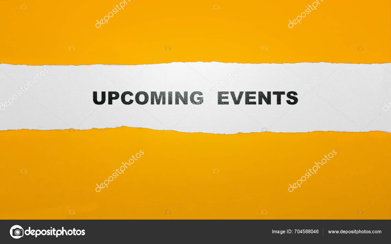 Ripped Paper 'Upcoming Events' Text White Background Event Planning Concept — Stock Photo ...