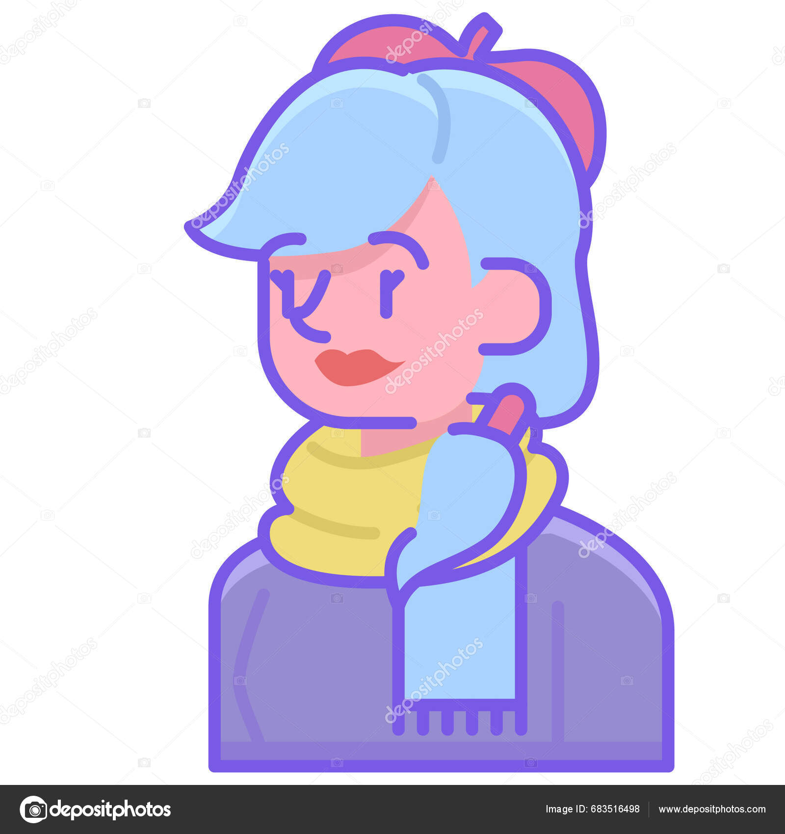 Female Painter Icon Isolated White Background Stock Vector by ©a1ndrew1 ...