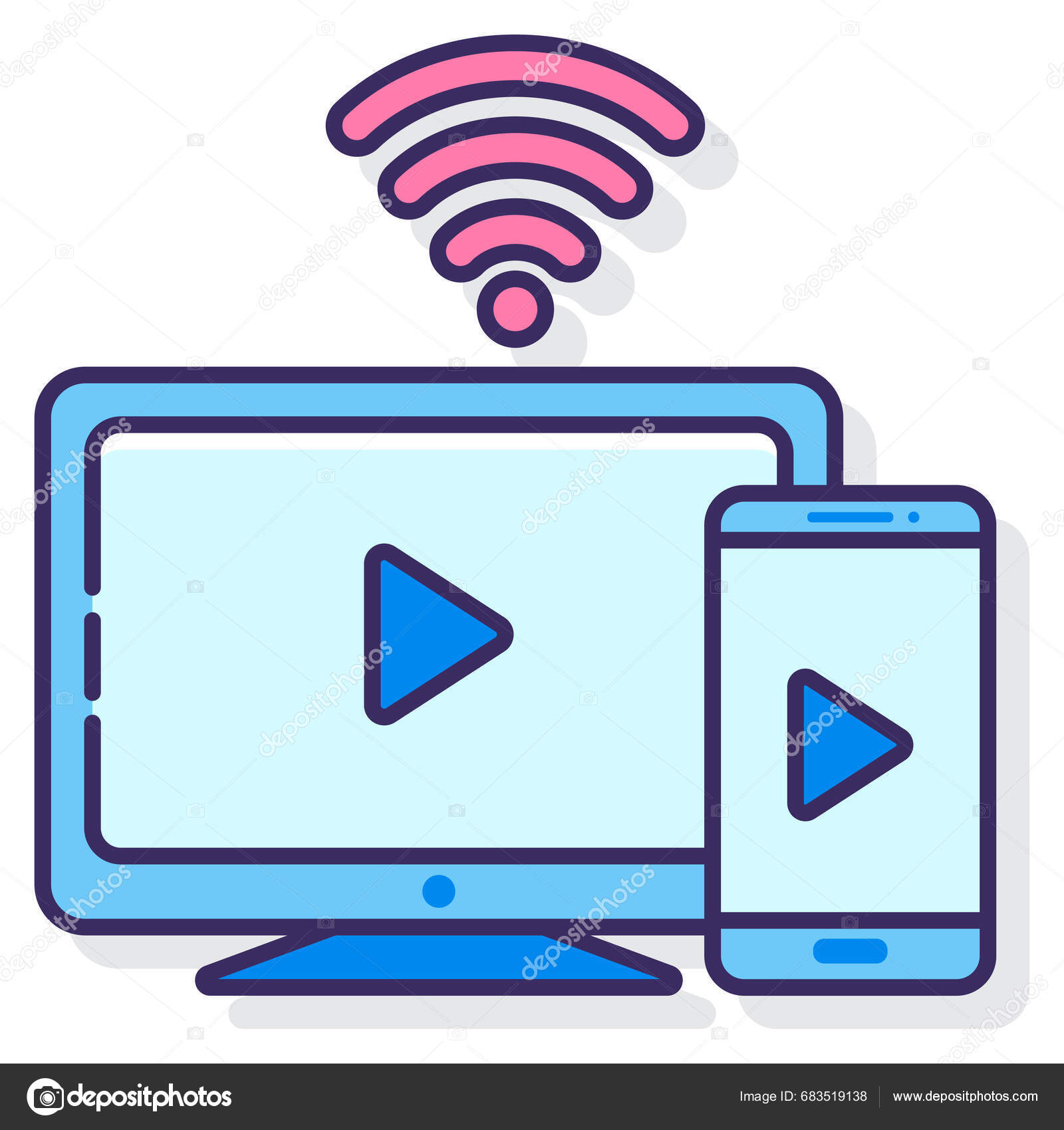 Ott Icon White Background Stock Vector by ©a1ndrew1 683519138