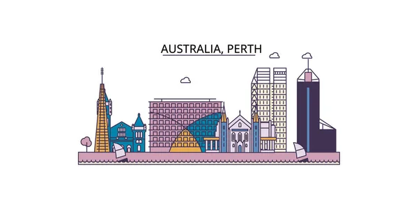 Perth silhouette skyline. Australia - Perth vector city, australian ...