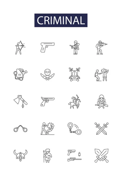 Mafia, man with gun vector line icon, linear concept, outline sign ...