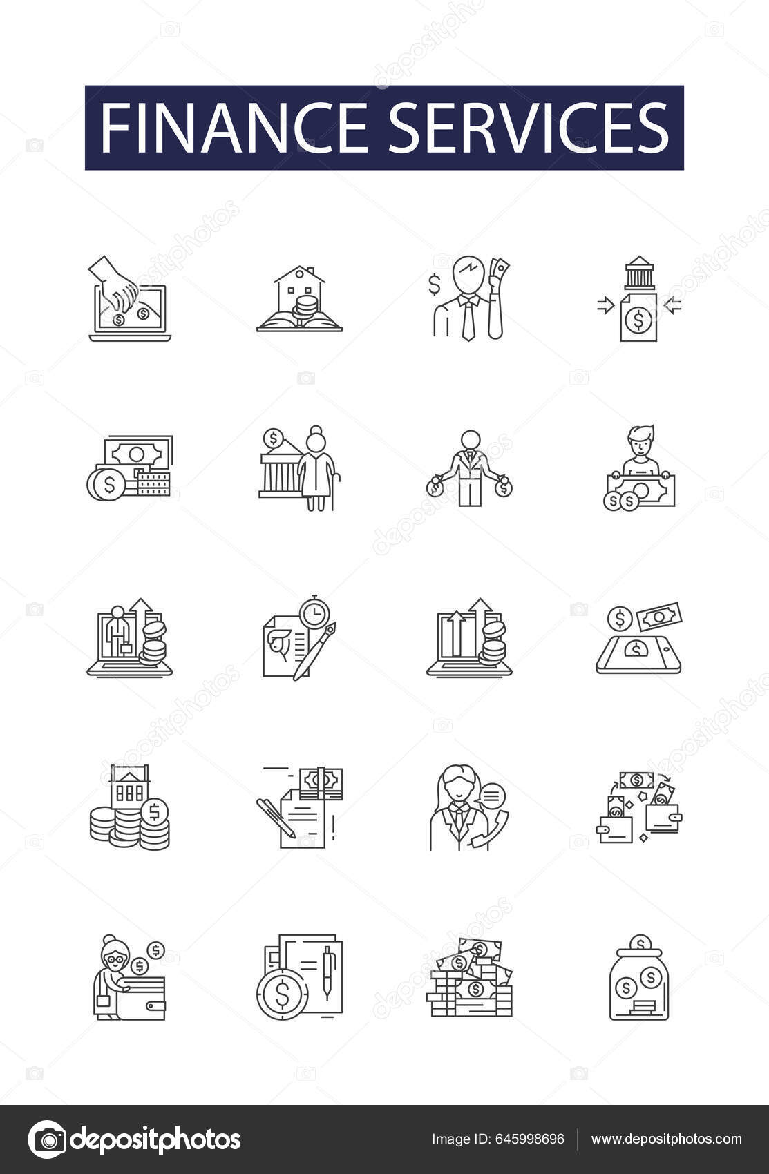 Financial Services Icon Vector