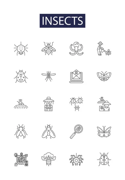 Silhouette insects imágenes de stock de arte vectorial | Depositphotos