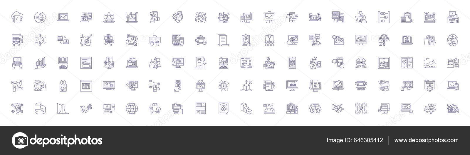Machine Learning Line Icons Signs Set Design Collection Machine ... Machine Learning Line Icons Signs Set Design Collection Machine ...