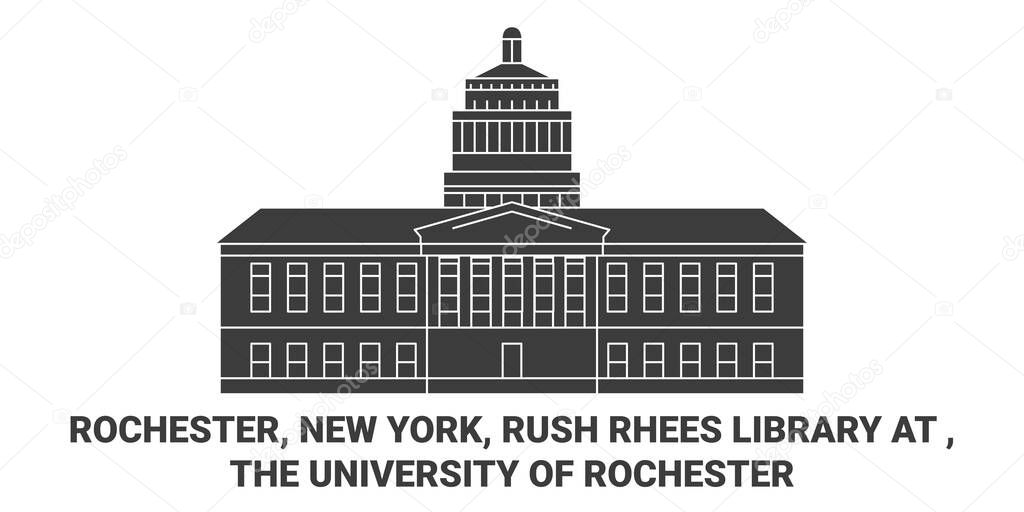 Estados Unidos, Rochester, Nueva York, Rush Rhees Library En, La Universidad de Rochester ...