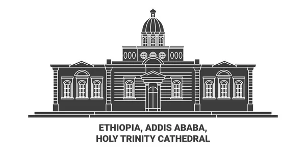 เอธ โอเป Addis Ababa Dilachn สาวร การเด นทาง ภาพเวกเตอร ภาพเวกเตอร์
