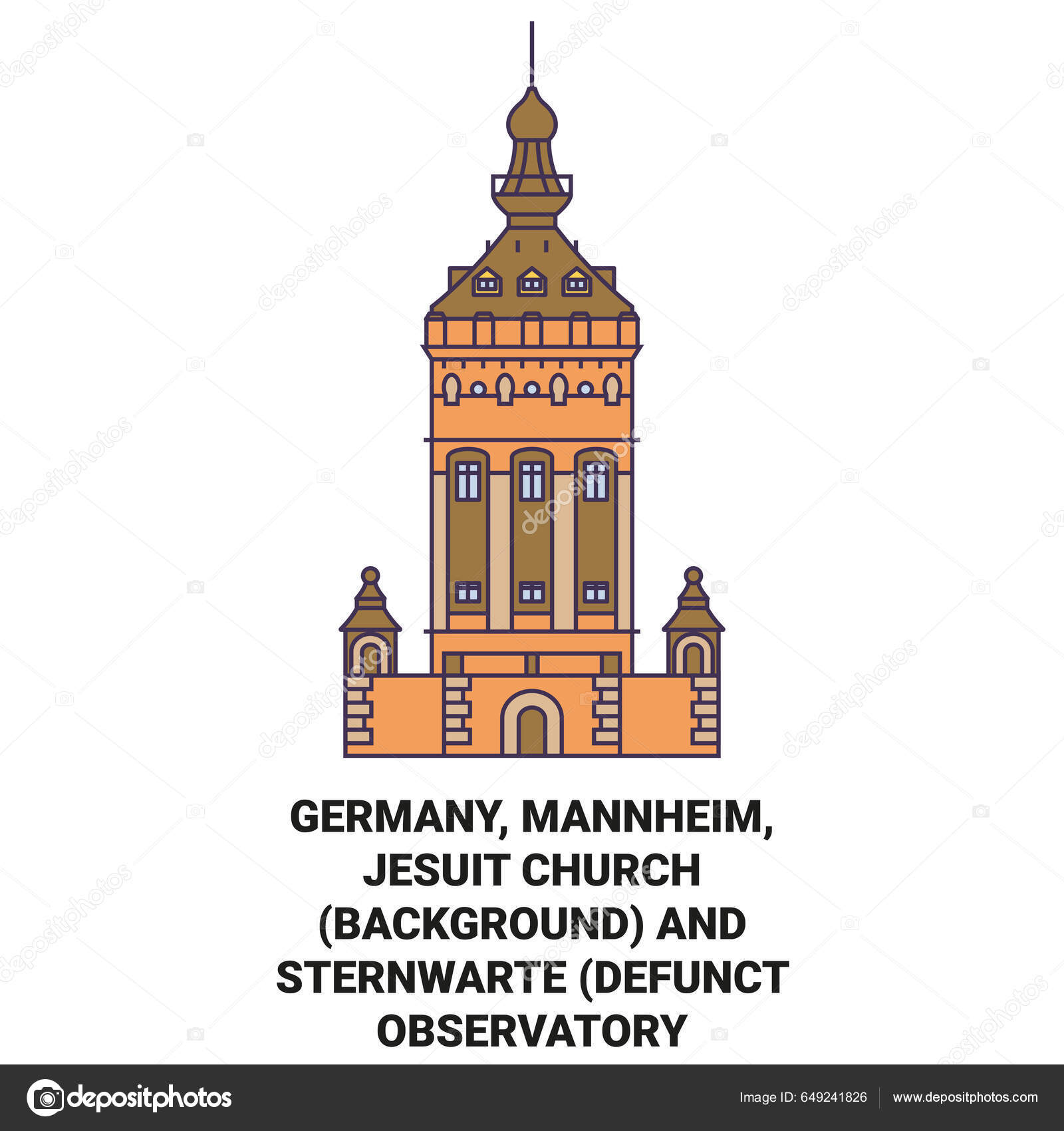 Deutschland Mannheim Jesuitenkirche Hintergrund Und Sternwarte Defunct ...