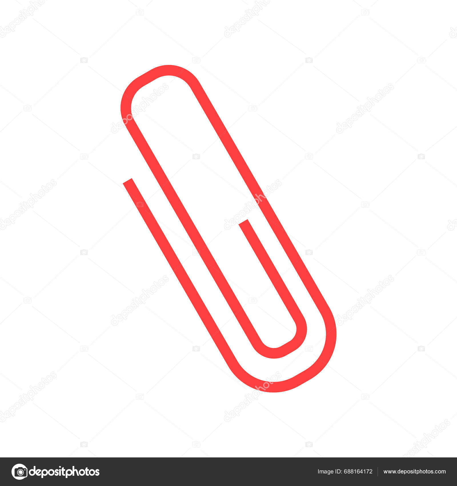 Paperclip Icon Red Vector Stock Vector by ©THPStock 688164172