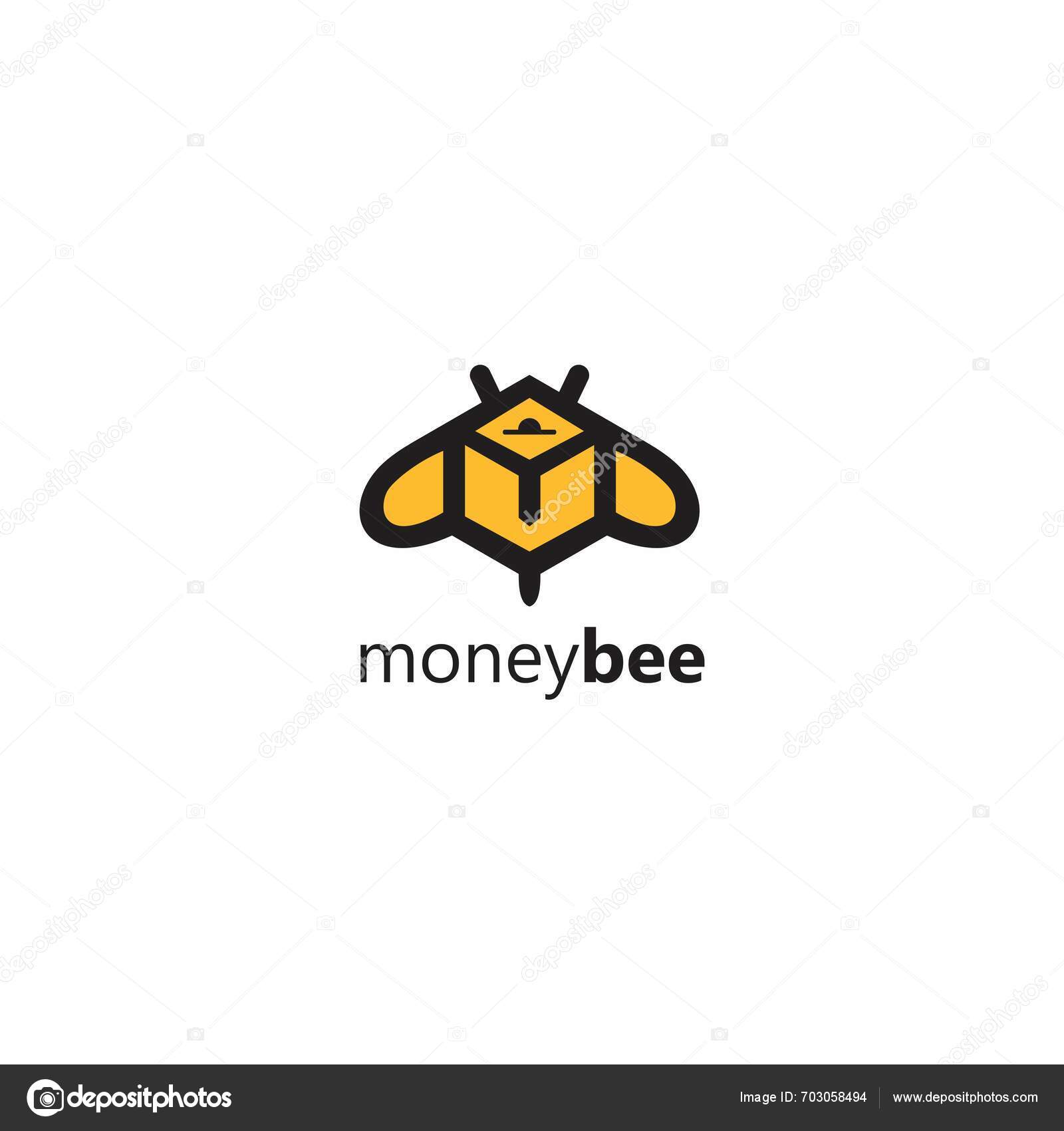 Money Bee Logo Simple Unique Design Stock Vector by ©ansgrav 703058494