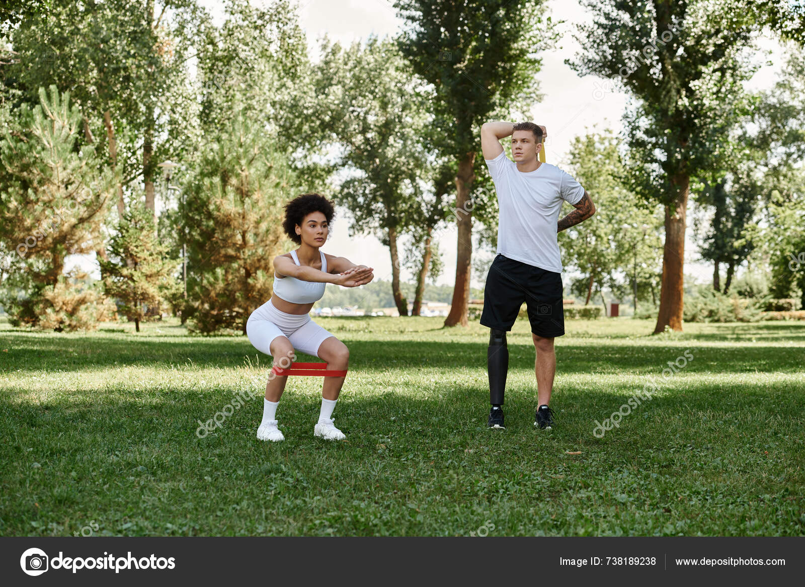Two Friends Engage Energetic Workout Session Sharing Joy Strength ...