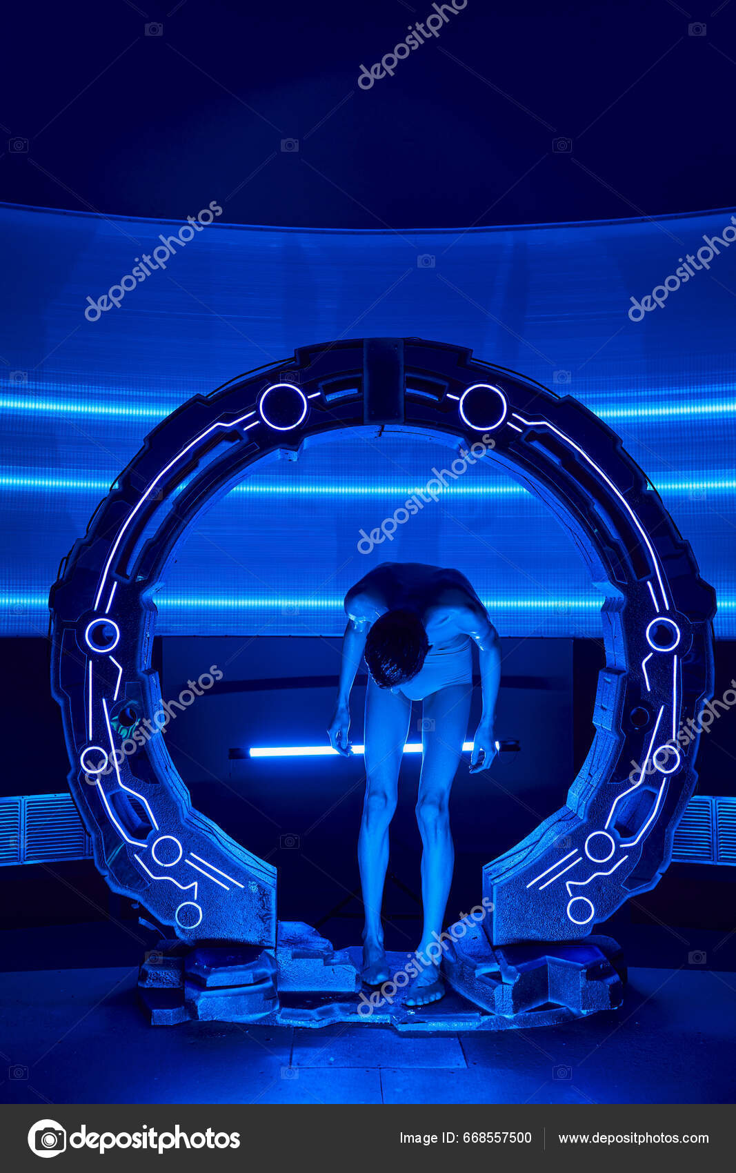 Scientific Exploration Humanoid Alien Looking Legs Experimental Device ...