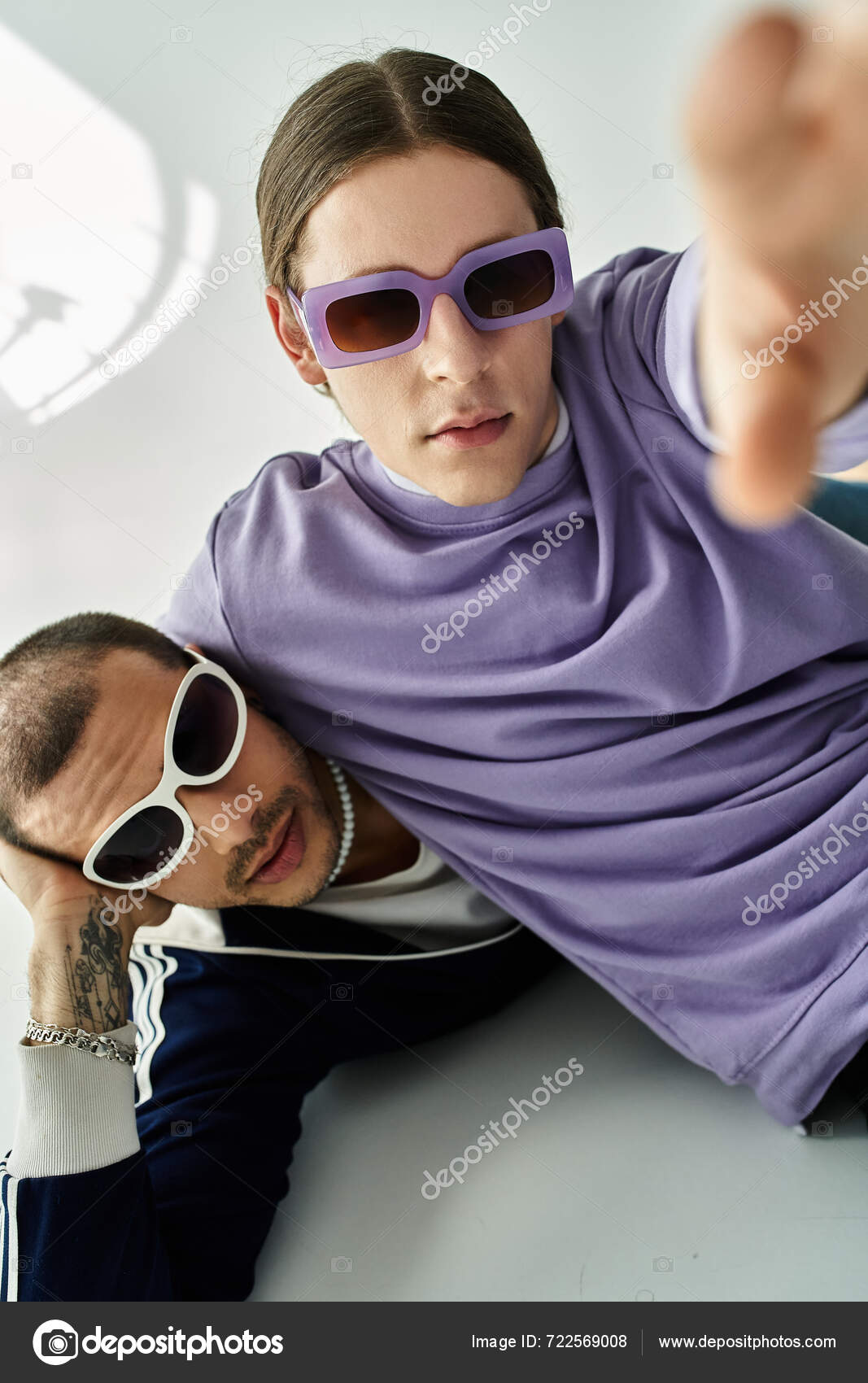 Two Men Pose Together Picture — Stock Photo © AllaSerebrina #722569008