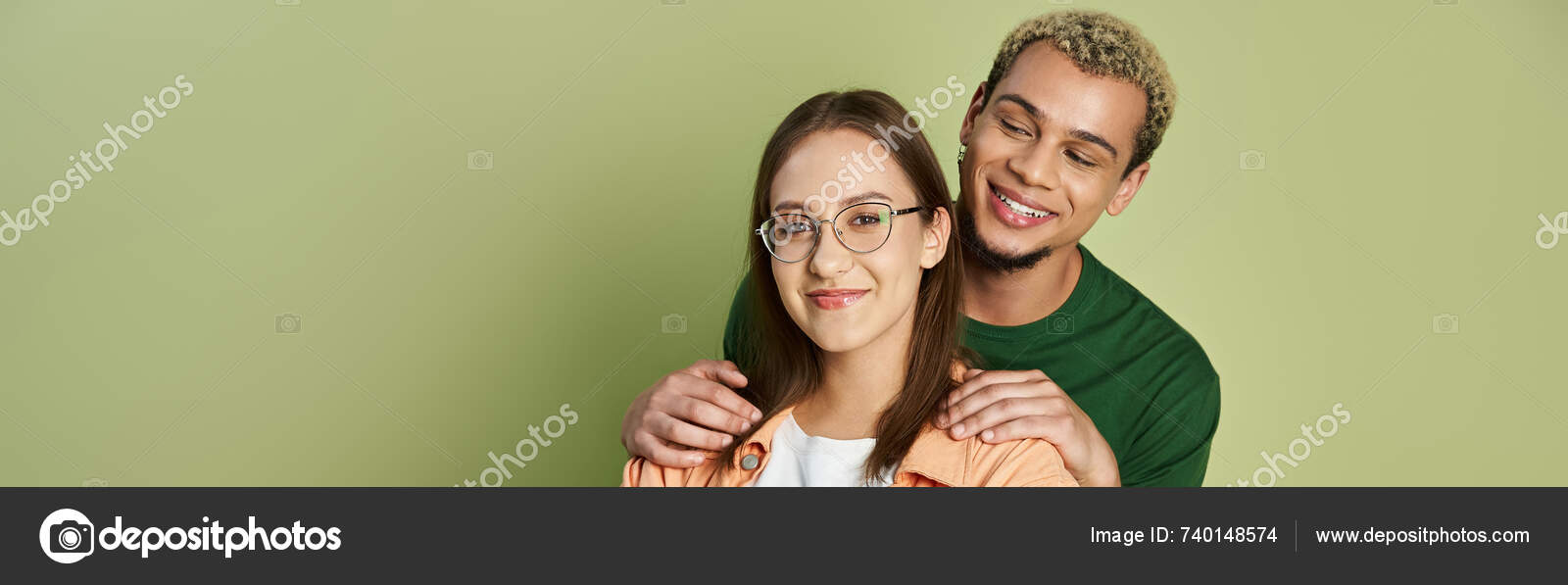 Two Friends Share Moment Happiness Support Vibrant Space — Stock Photo ...