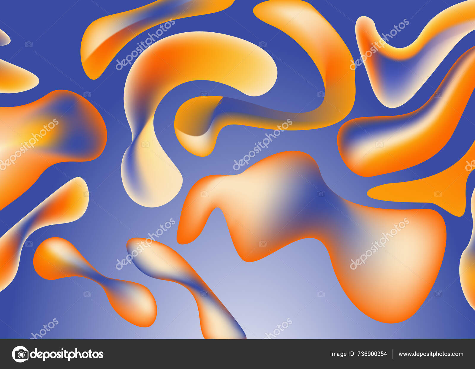Orange Blue Abstract Shapes Gradient Background Perfect Modern Designs ...