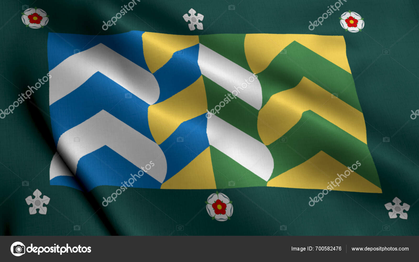 County Flag Cumbria Real Texture Flag Cumbria United Kingdom Banner ...