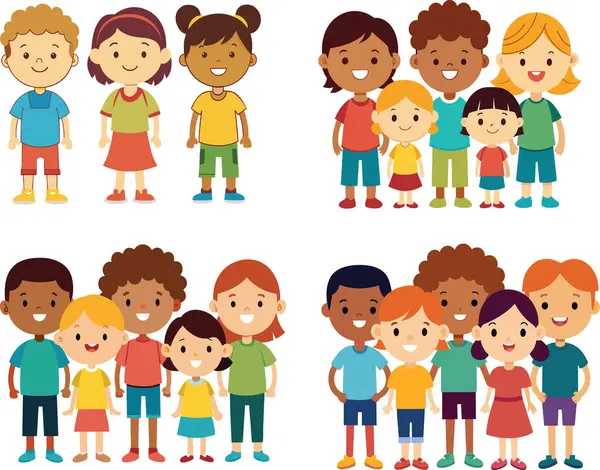 Diverse kids Vector Images | Depositphotos