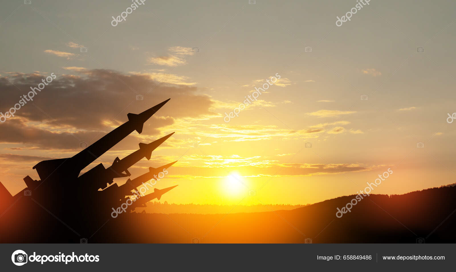 Missiles Aimed Sky Sunset Nuclear Bomb Chemical Weapons Missile Defense ...